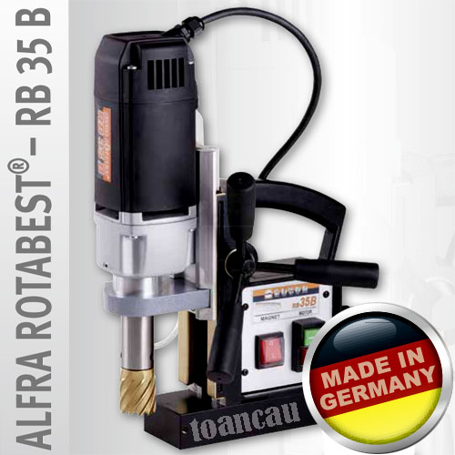 Máy khoan từ RB-35B Alfra Đức, 1100mm, khoét lỗ 35mm, khoan 13mm